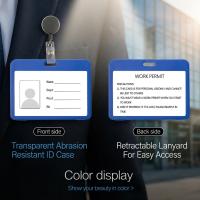 China Laser Printing Id Card Acrylic Retractable Badge Holder Badge Uhoo 6637 6638 Card Holder For Work Students for sale