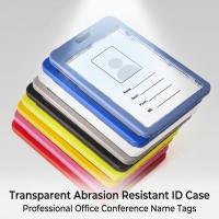 China Transparent Acrylic Practical Dual Sided Card Holder Lanyard Nametag For Business for sale