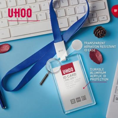 China Vertical Id Business Card Holder Lanyard Transparent Badge Abrasion Resistance Custom for sale