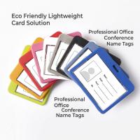 China Acrylic Vertical Horizontal Plastic Name Badge Holders Nurse ID Card Protector Lanyard for sale