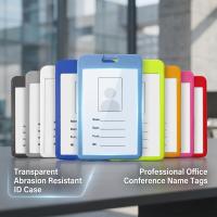 China Laser Printing Id Card Acrylic Retractable Badge Holder Badge Uhoo 6637 6638 Card Holder For Work Students for sale