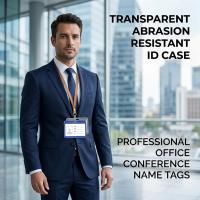 China Eco Friendly Card Holder Lanyard Events Clear Acrylic Lightweight Conference Badge Holders for sale