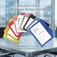 China Laser Printing Id Card Acrylic Retractable Badge Holder Badge Uhoo 6637 6638 Card Holder For Work Students for sale
