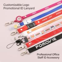 China Sublimation Polyester Retractable Id Badge Lanyard Holder Silk Screen Printed For Business for sale