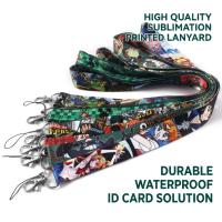 China Sublimation Polyester Employee Id Credential Holder Lanyard Keychain Lobster Hook Offset Printing for sale