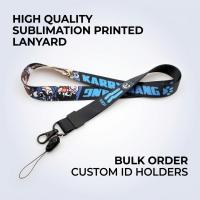 China Nylon Christmas Anime Identity Card Lanyard Custom Sublimation Printed For Staff Id for sale