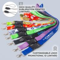 China Personalised Pantone Polyester Key Lanyard String Security Badge Holder Silk Screen Printing for sale