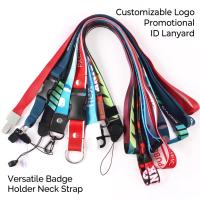 China Sublimation Polyester Retractable Id Badge Lanyard Holder Silk Screen Printed For Business for sale