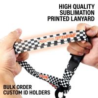 China 900mm Stretchy Polyester Lanyard String Keychain Card Holder For Work Id for sale