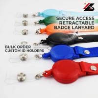 China Polyester Lanyard Retractable Badge Holder Plastic Braided Lanyard Custom for sale