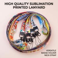 China ODM Nylon Anime Lanyard String Badge Id Card Holder Neck Lanyard Digital Printing for sale