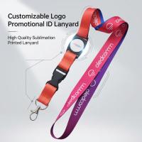 China 90cm Plastic Nylon Lanyard String Card Holder Keychain Silkscreen Printing for sale