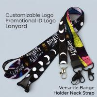 China Nylon Christmas Anime Identity Card Lanyard Custom Sublimation Printed For Staff Id for sale