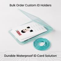China PP ID Lanyard Retractable Transparent Card Holder Protector For Employee Identification for sale