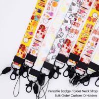 China Thermal Transfer Printing Lanyard String Id Credit Card Holder Cartoon Anime Design for sale