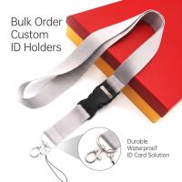 China Bulk Nylon Mobile Phone Lanyard String ID Card Holder Tag Letterpress Printing for sale