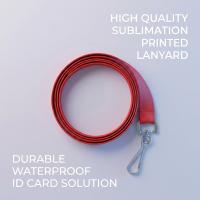 China Thermal Transfer Printing Nylon Cord Lanyard PVC Plastic ID Card Holder Keychain for sale