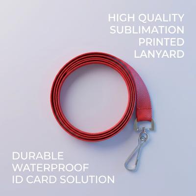 China Thermal Transfer Printing Nylon Cord Lanyard PVC Plastic ID Card Holder Keychain for sale