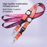 China 90cm Plastic Nylon Lanyard String Card Holder Keychain Silkscreen Printing for sale