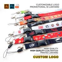 China Customized Easter Polyester Lanyard Strap String Keychain work Card Holder Badge for sale