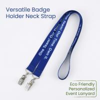 China Double End Pass Holder Lanyard string Clip Sublimation 20mm Thick for sale