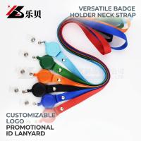 China Polyester Lanyard Retractable Badge Holder Plastic Braided Lanyard Custom for sale