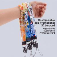 China ODM Nylon Anime Lanyard String Badge Id Card Holder Neck Lanyard Digital Printing for sale