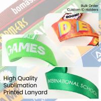 China Letterpress Printing Neck Id Tag Holder Lanyard Badge Sublimation Polyester Small Batch for sale