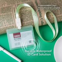 China PP ID Lanyard Retractable Transparent Card Holder Protector For Employee Identification for sale