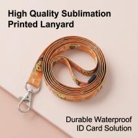 China Personalised Pantone Polyester Key Lanyard String Security Badge Holder Silk Screen Printing for sale