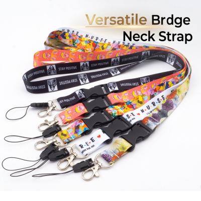 China Customized Easter Polyester Lanyard Strap String Keychain work Card Holder Badge for sale