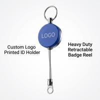 China Zinc Alloy Embossing Retractable Badge Reels Clip Electronic Gadgets for sale