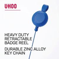 China Multi Color UHOO Retractable Key Chain Holder Personalized Badge Reels ABS Material for sale