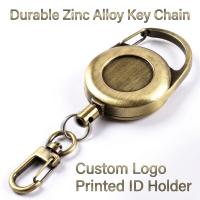 China Zinc Alloy Nurse Id Badge Reels Outdoor Retractable Key Holders for sale
