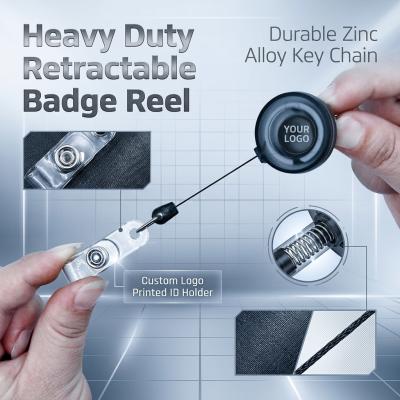 China Customised Retractable Badge Reels For Nurses Yoyo ID Card Holder 90cm for sale