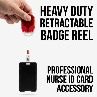 China Medical Nurse Retractable Badge Holder Metal Clip for ID Card Customized for sale