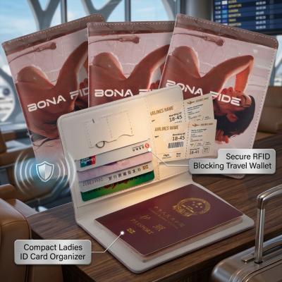 China Portable Ladies Rfid Travel ID Card Wallet Organizer Holder SIM Storage PU Leather for sale