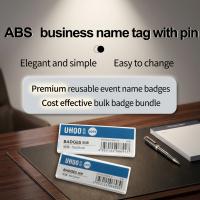 China Reusable Plastic Badge Name Tag Employee Hotel Bundle Customized for sale