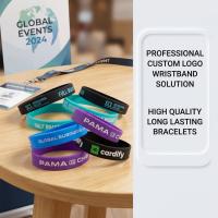 China Debossed Rubber Silicone Elastic Wristband Bracelet Wristlet Personalized Tear Resistant for sale