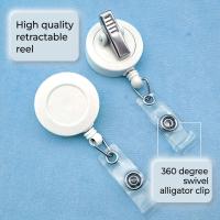 China Retractable Swivel Alligator Clip Badge Reel ID Card Badge Nurse ID 33MM for sale