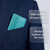 China Leather Slim Men Pocket ID Card Wallet pouch Personalized for sale