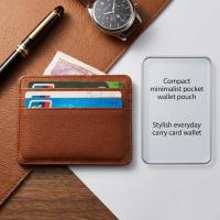 China Leather Slim Men Pocket ID Card Wallet pouch Personalized for sale