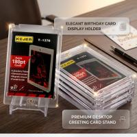 China Transparent Acrylic Magnetic Birthday Greeting Card Display Stand Holder Stands for sale
