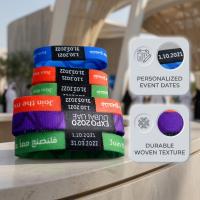 China Sublimation Polyester Elastic Fabric Wristband Bracelets Die Cutting Printing Custom for sale