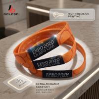 China Sublimation Polyester Elastic Fabric Wristband Bracelets Die Cutting Printing Custom for sale