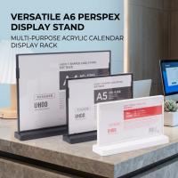China A6 Perspex Business Card Display Holder Stand Calendar For Office School ODM for sale