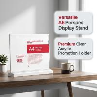 China A6 Perspex Business Card Display Holder Stand Calendar For Office School ODM for sale