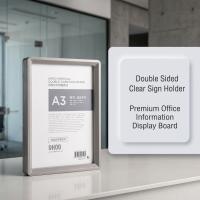 China Party Plastic Vertical UHOO Card Holder Double Sided Sign Stand A6 A5 A4 A3 for sale