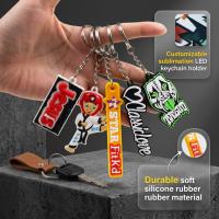 China Soft Rubber Silicone LED Sublimation Keychains Holder PVC Abiner Motorcycle for sale
