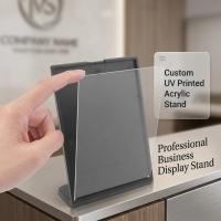 China UV Printing L Shaped UHOO Card Holder Stand Sign Business Display A5 A6 for sale